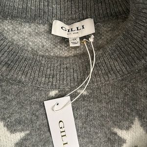 Gilli | Sweaters | Gilli Sweater X Grey With White Stars | Poshmark